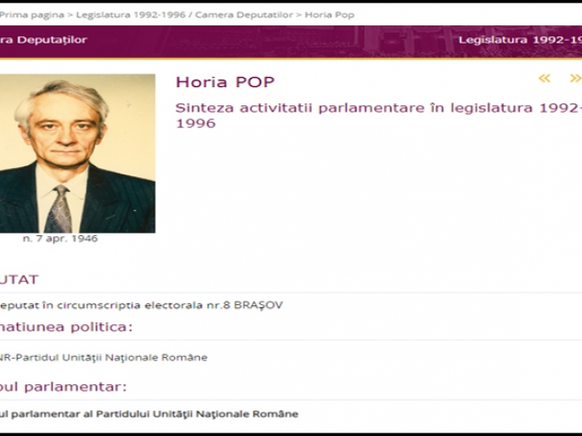 Horia Pop, unul dintre puținii parlamentari care au luptat pentru ...